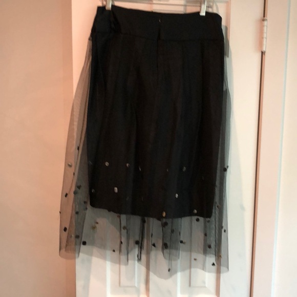 Skirts | Custom Pencil Skirt Wembellished Net Overlay 6 | Poshmark